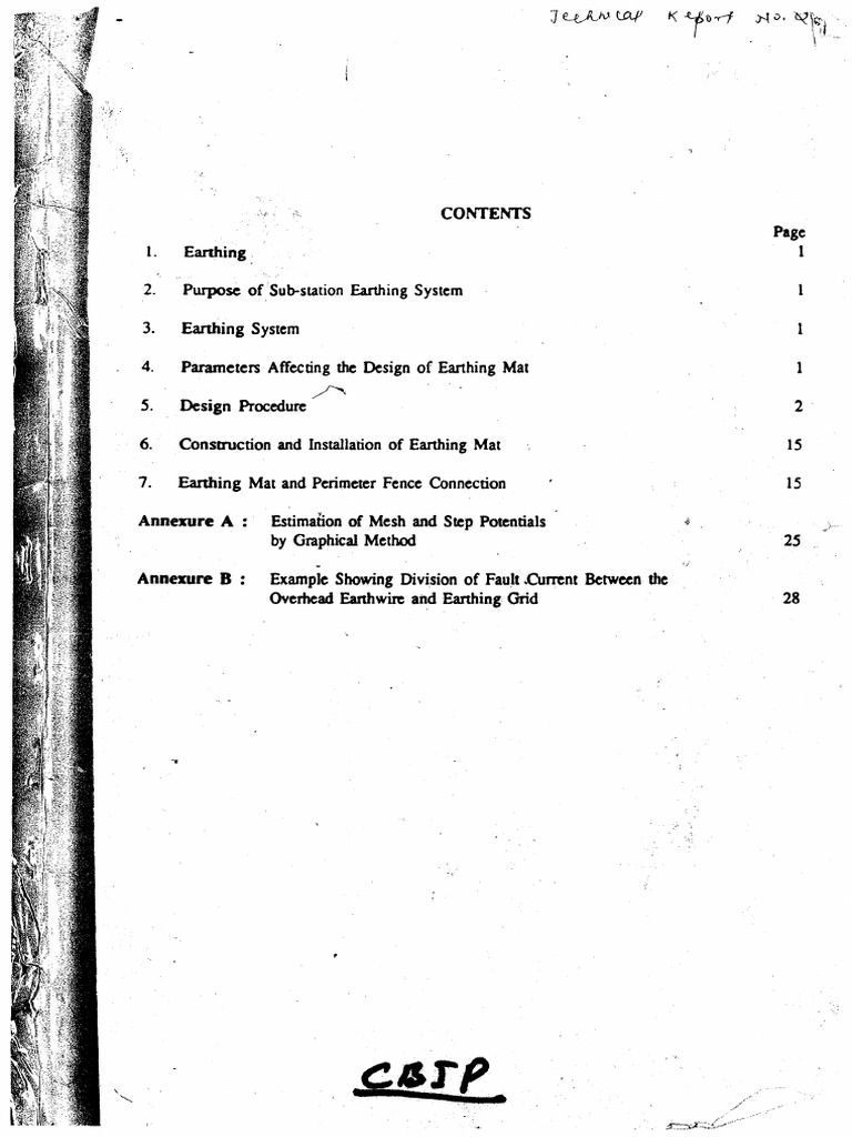 CBIP Earthing | PDF