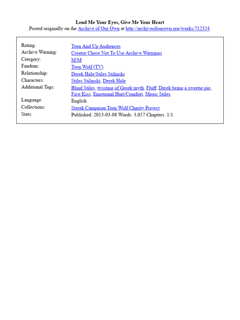 Lend Me Your Eyes Give | PDF