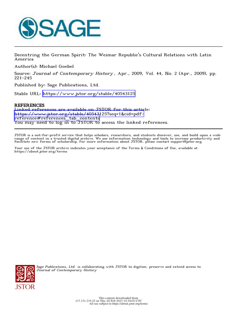 Decentring The German Spirit The Weimar Repunlic's Cultural Relations ...