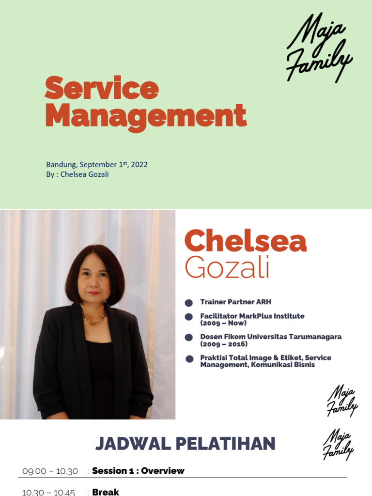 Module Service Management - Maja Family | PDF