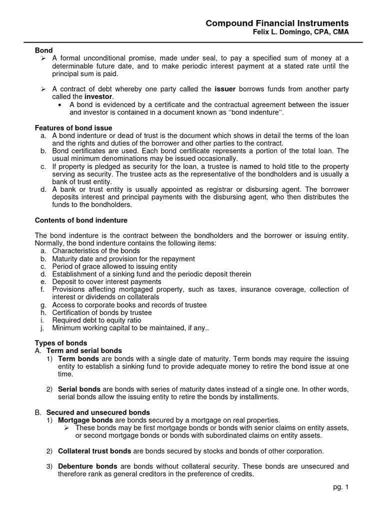 Compound-Financial-Instruments-Notes | PDF | Bonds (Finance) | Discounting