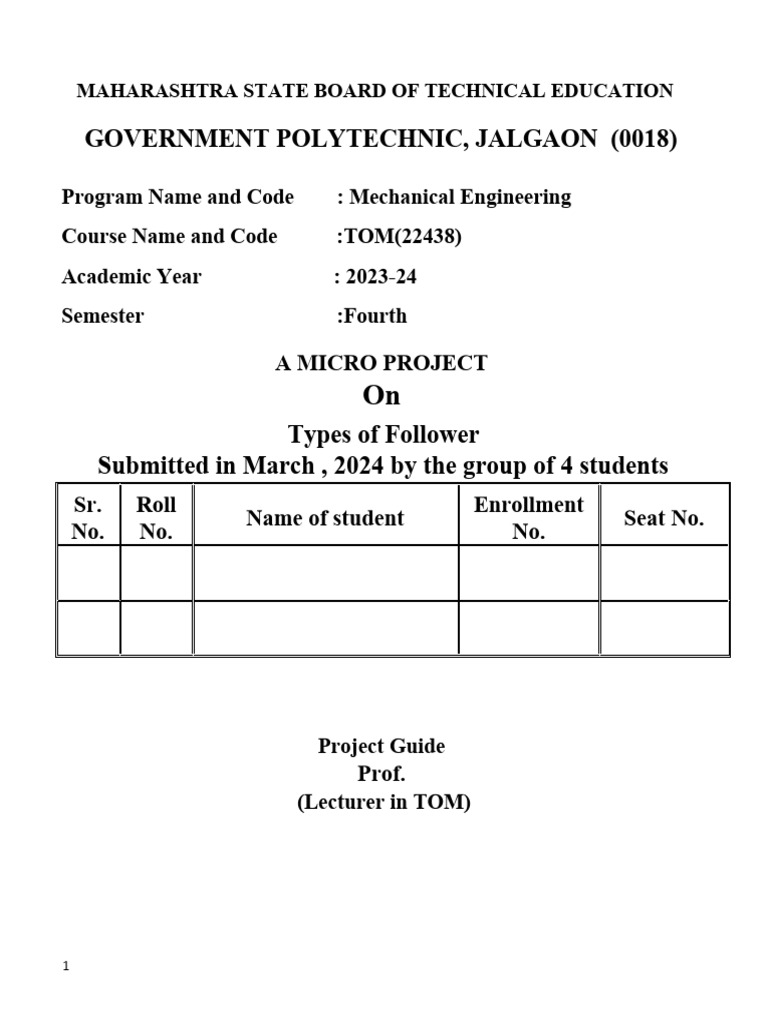 Tom Micro Project | PDF | Machines | Force