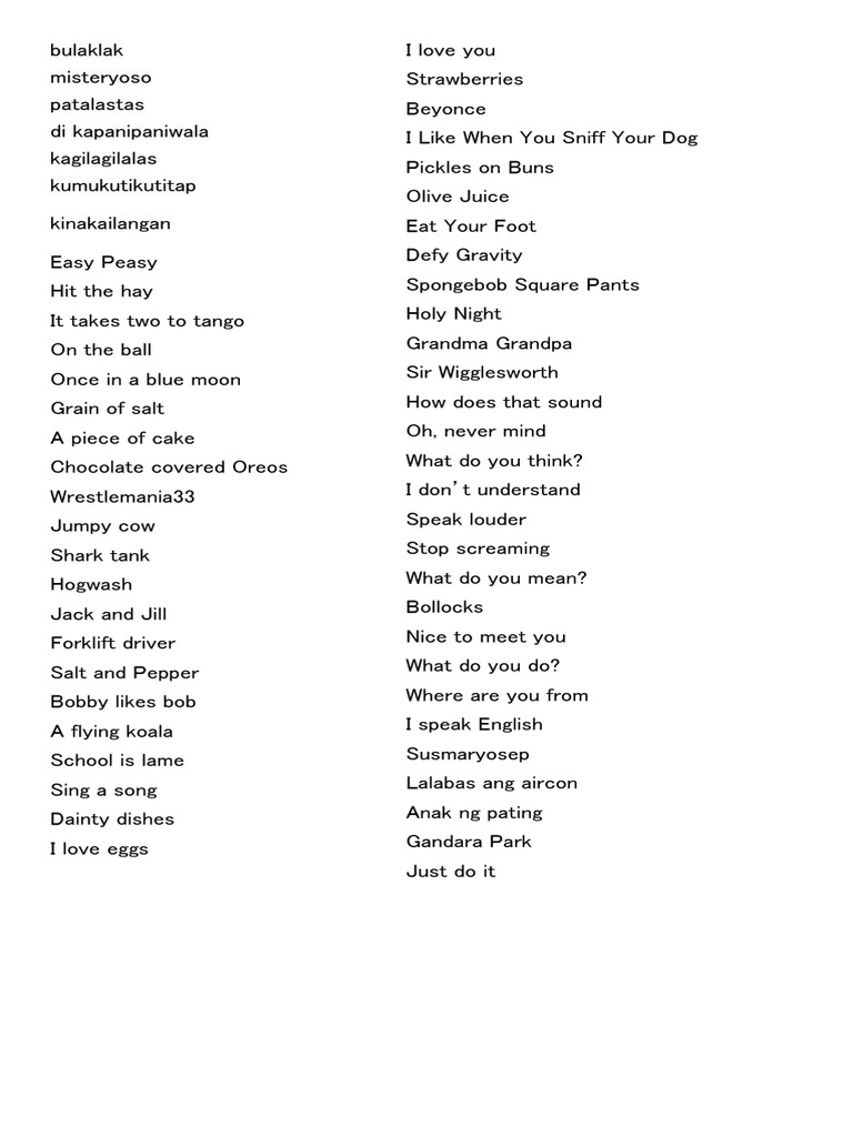 Whisper Challenge Words | PDF