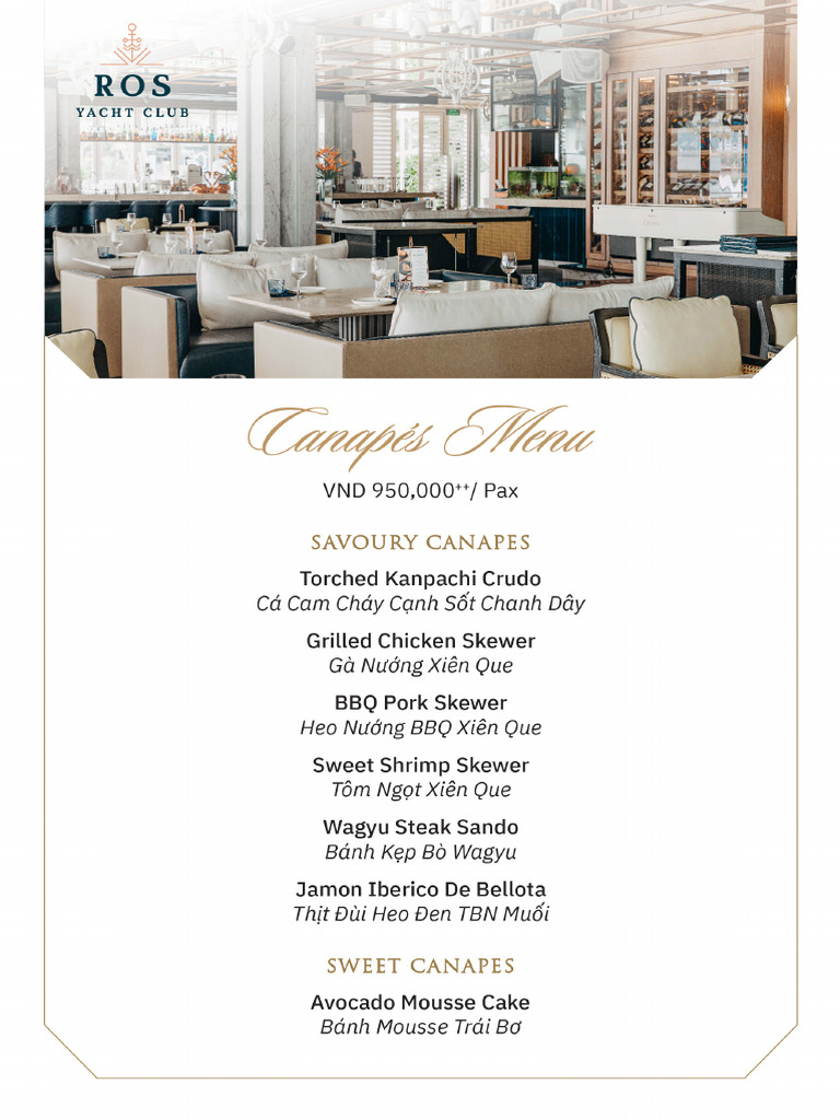 Ros Canapes Menu 950 | PDF