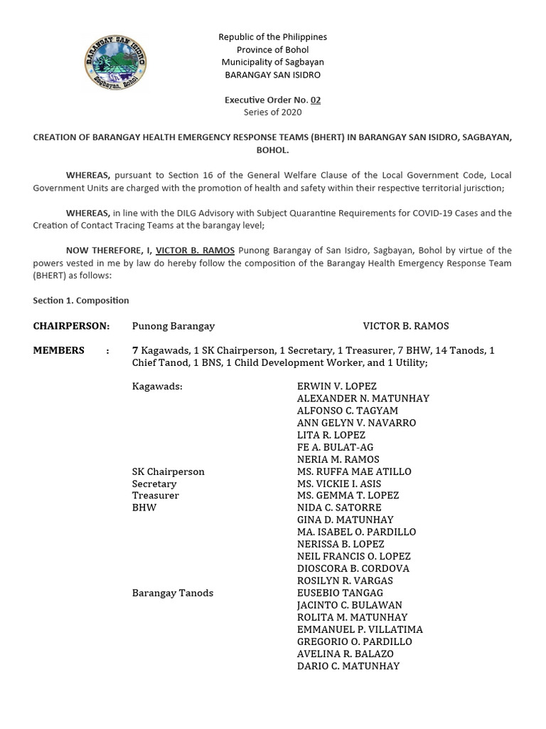 Creation of BHERT | PDF | Medicine | Pandemic