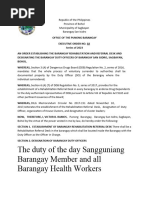 BARANGAY RESOLUTION Reprogramming | PDF | Government