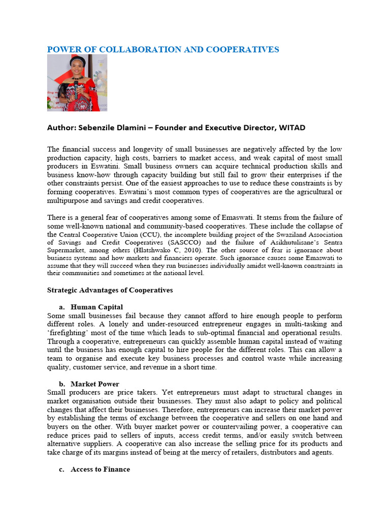 Collaboration and Cooperatives - Edited | PDF | Cooperative ...