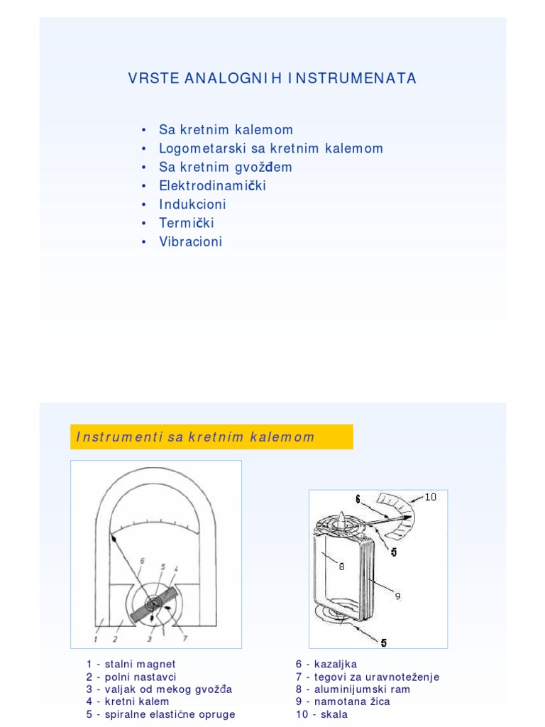 Vrste Analognih Instrumenata | PDF