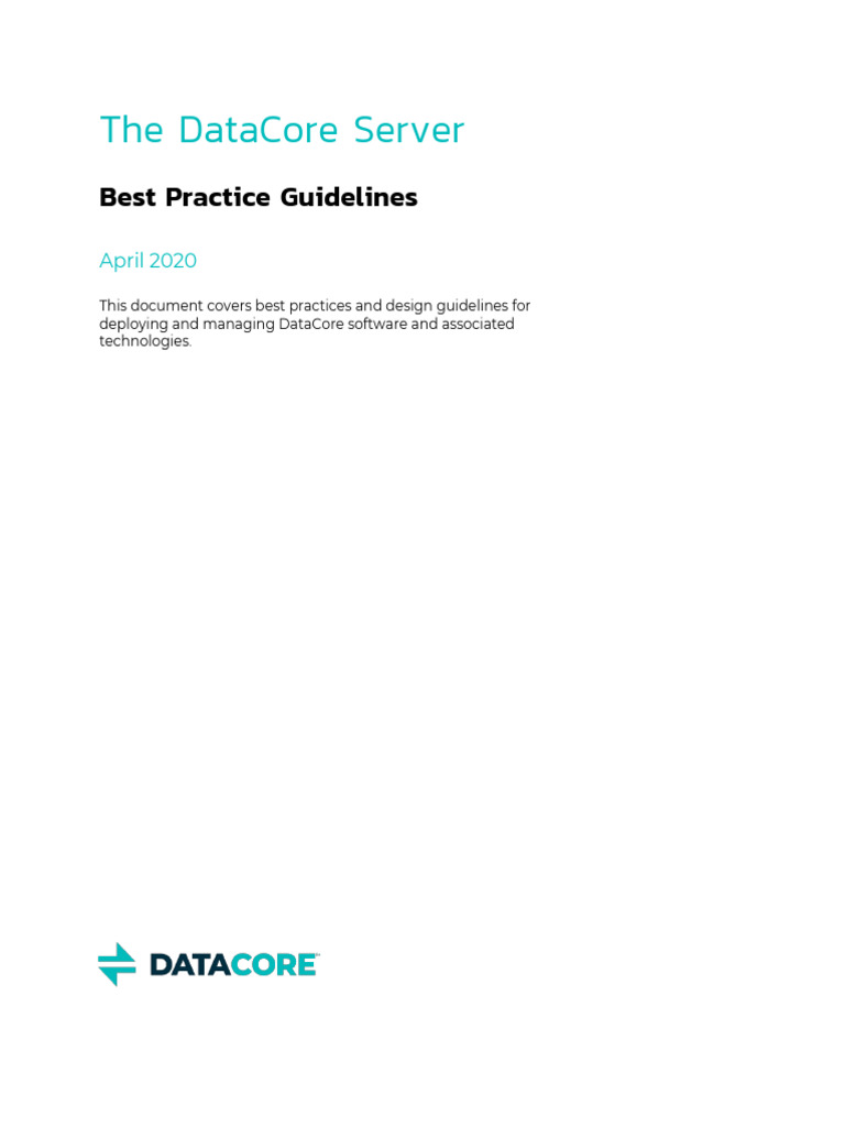 DataCore Server Best Practices Guide | PDF | Hyper V | Central ...