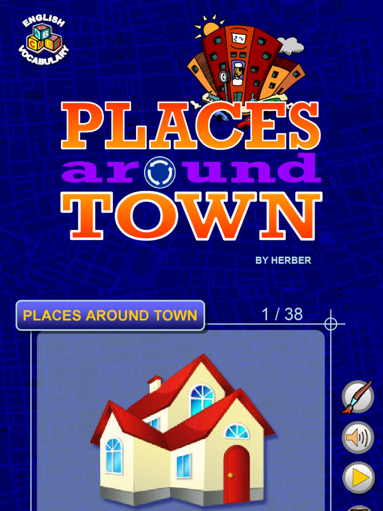 Places Around Town PPT Flashcards Fun Activities Games Picture ...