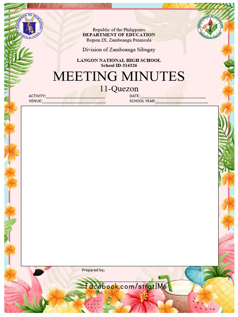 Meeting Minutes Form | PDF