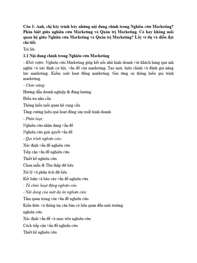 Bai tap nghien cuu mkt | PDF