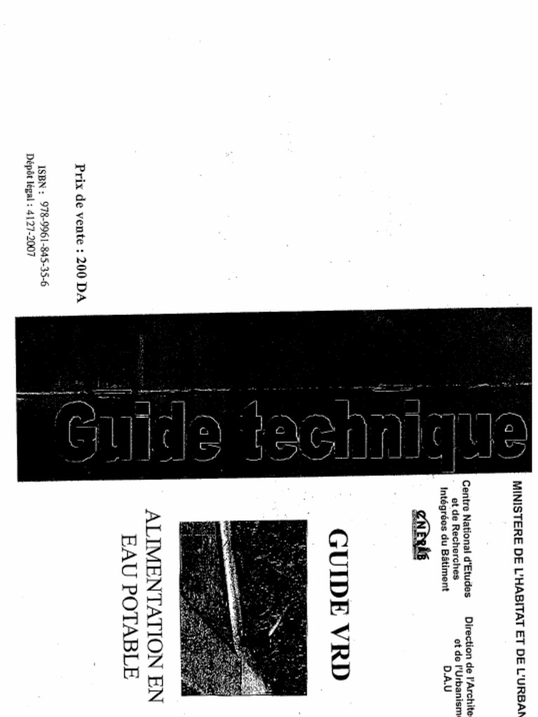 Guide VRD Alimentation en Eau Potable | PDF