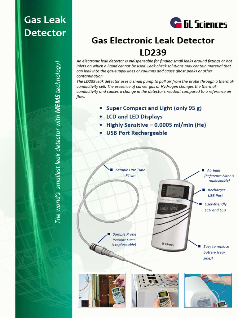 GL Sciences - Leak Detector ld239 | PDF | Leak | Gases