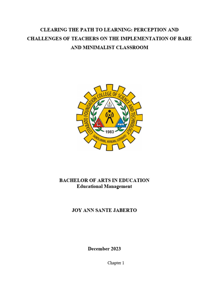 Masteral Thesis | PDF | Classroom | Survey Methodology