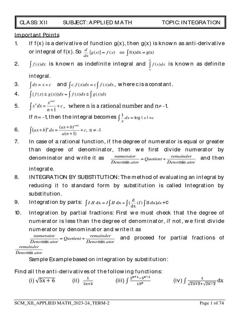 SCM Xii Applied Math 202324 Term2 | PDF | Economic Surplus | Supply (Economics)