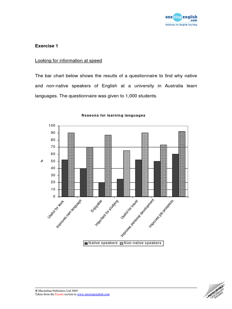 Describing Bar Chart Practice 3 | PDF | Foreign Language | English Language