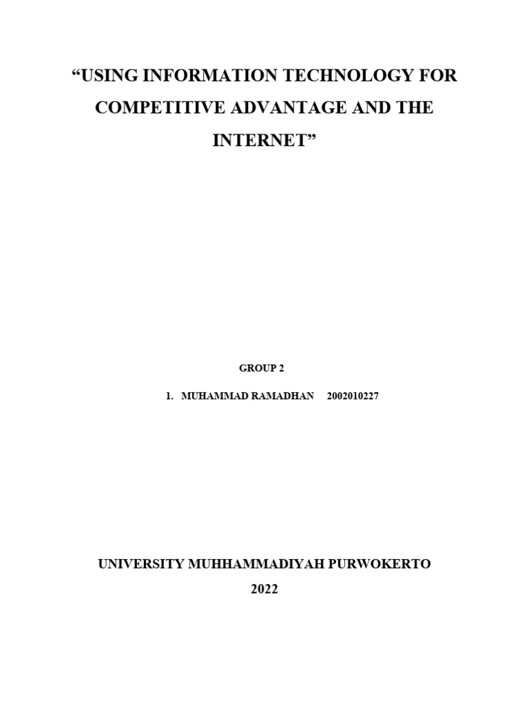 Mis Studycase and Summary by Muhammad Ramadhan | PDF | Value Chain | Competitive Advantage