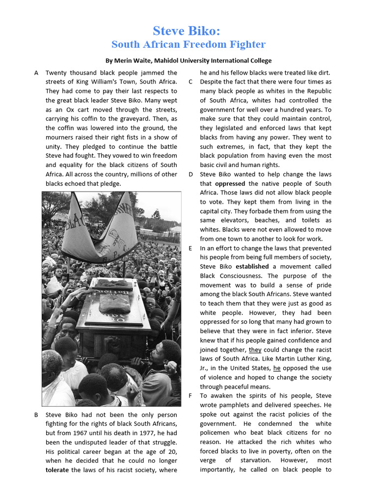 Steve Biko | PDF | Vocabulary | Word