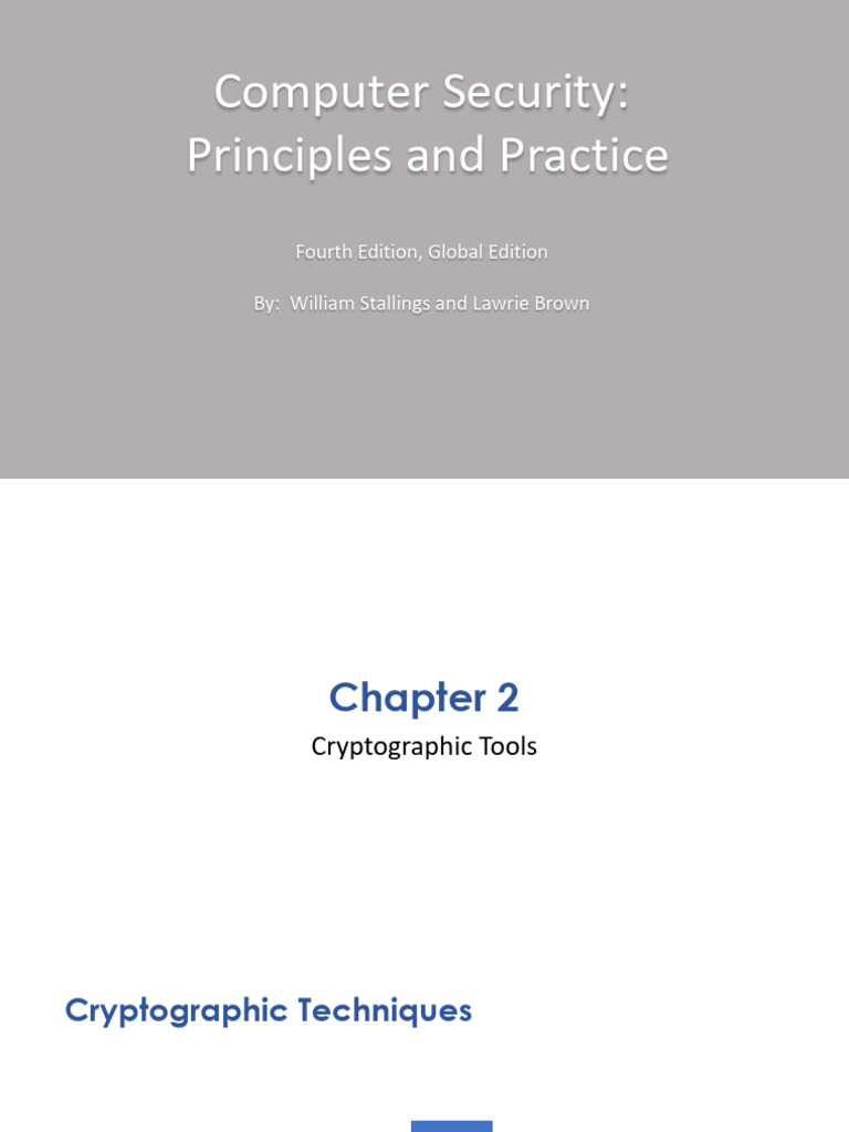 Lec2 - Cryptographic Tools | PDF | Cryptography | Public Key Cryptography