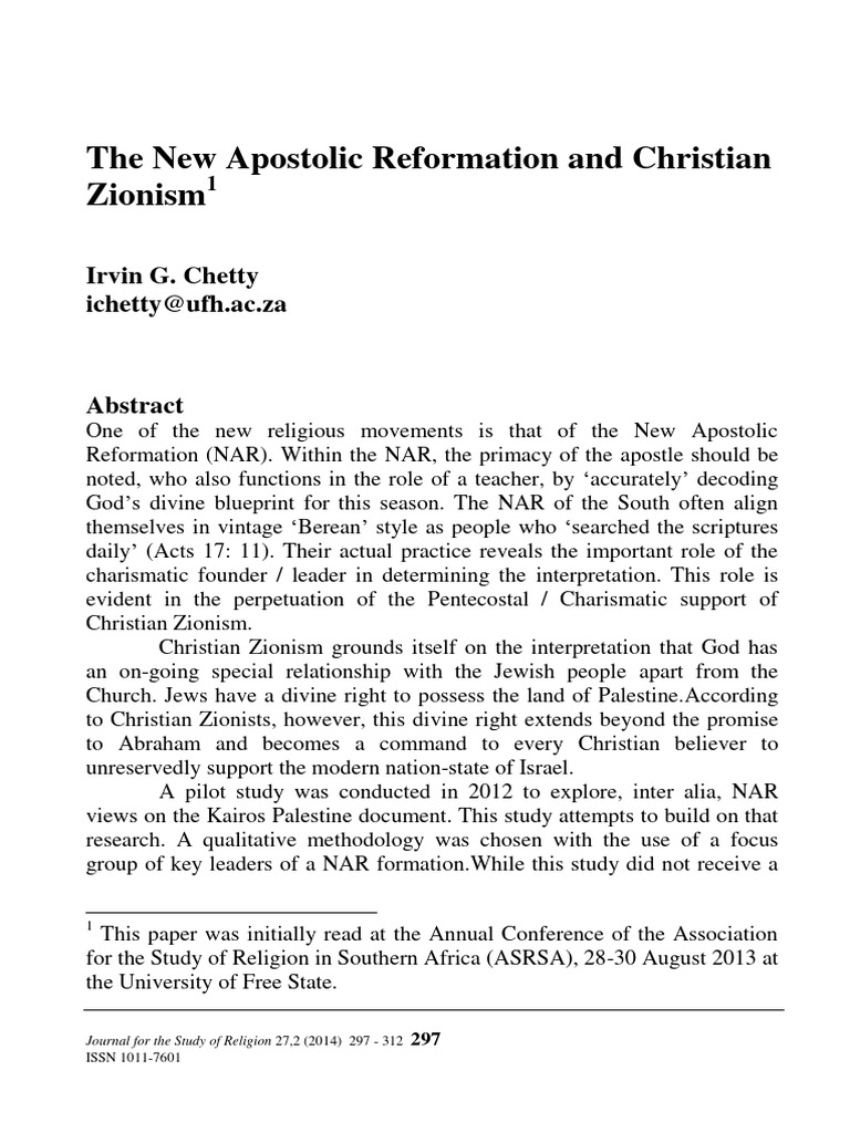NAR and Christian Zionism Explained | PDF | Dispensationalism | Zionism