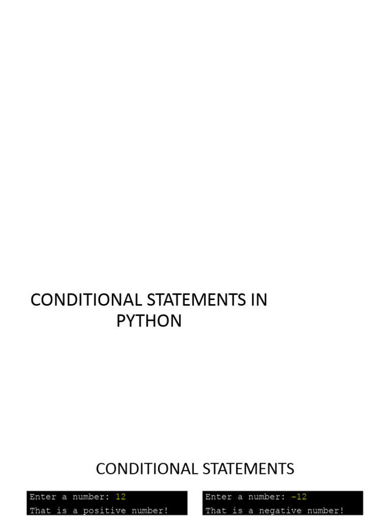 Python Conditions | PDF | Computer Programming | Software Engineering