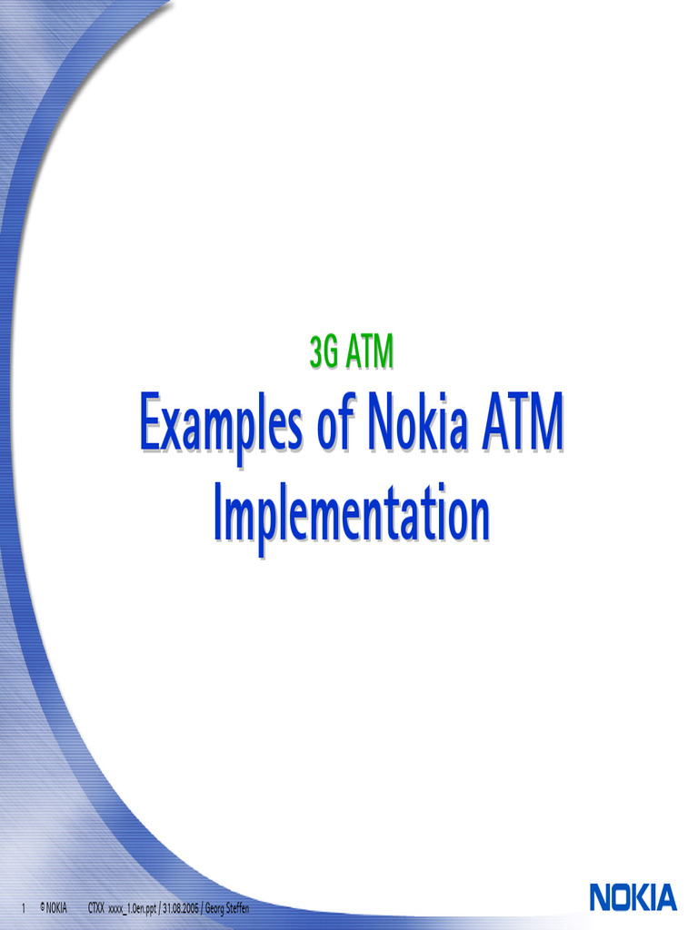 04 - Examples of Nokia ATM Implementation | PDF | Asynchronous Transfer ...