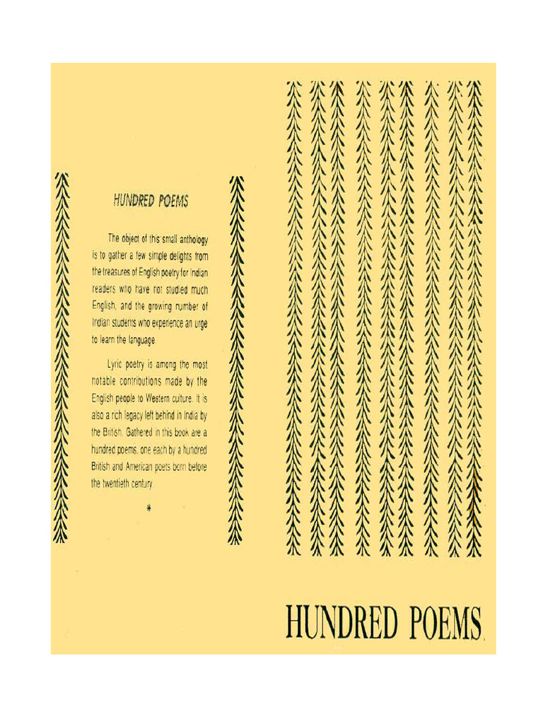 Hundred Poems | PDF