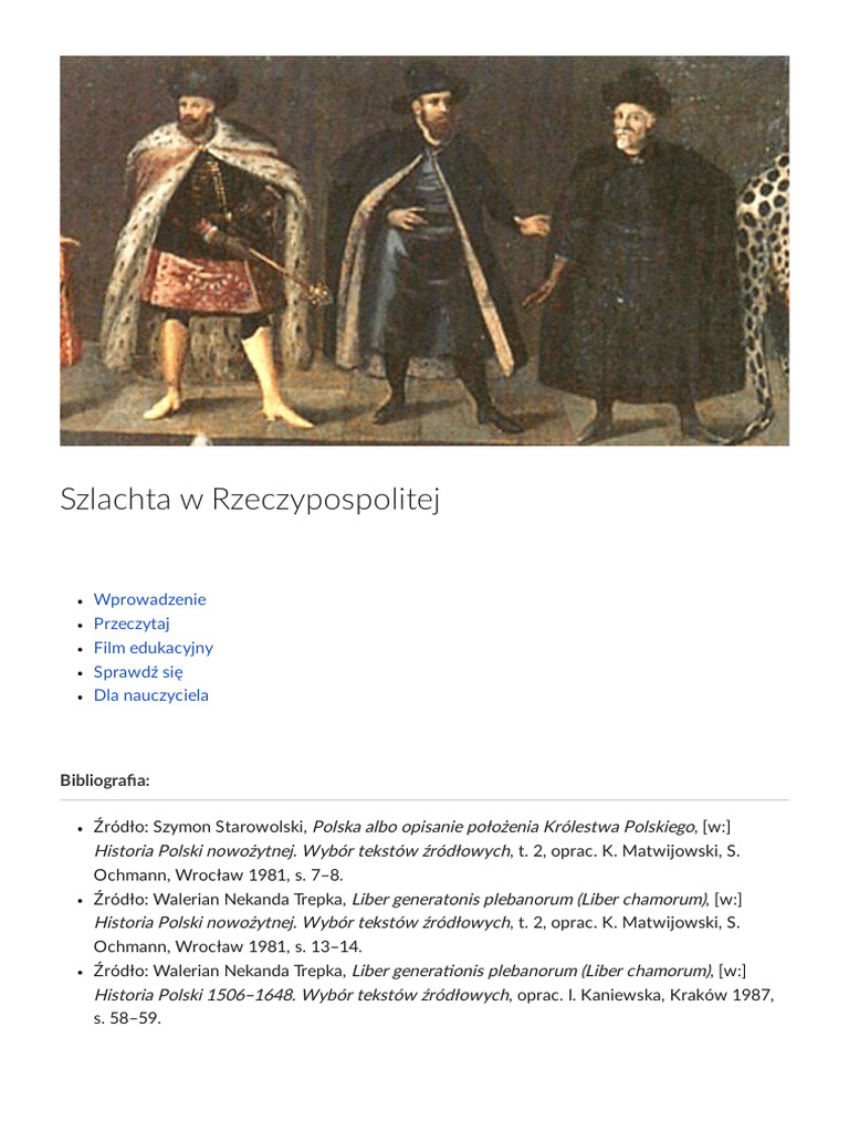 Szlachta W Rzeczypospolitej | PDF