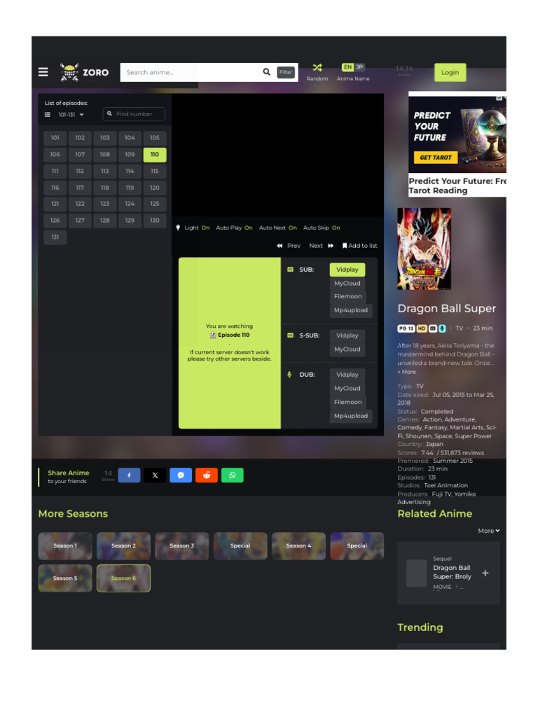 Watch Dragon Ball Super Anime Online | Zorox | PDF | Dragon Ball