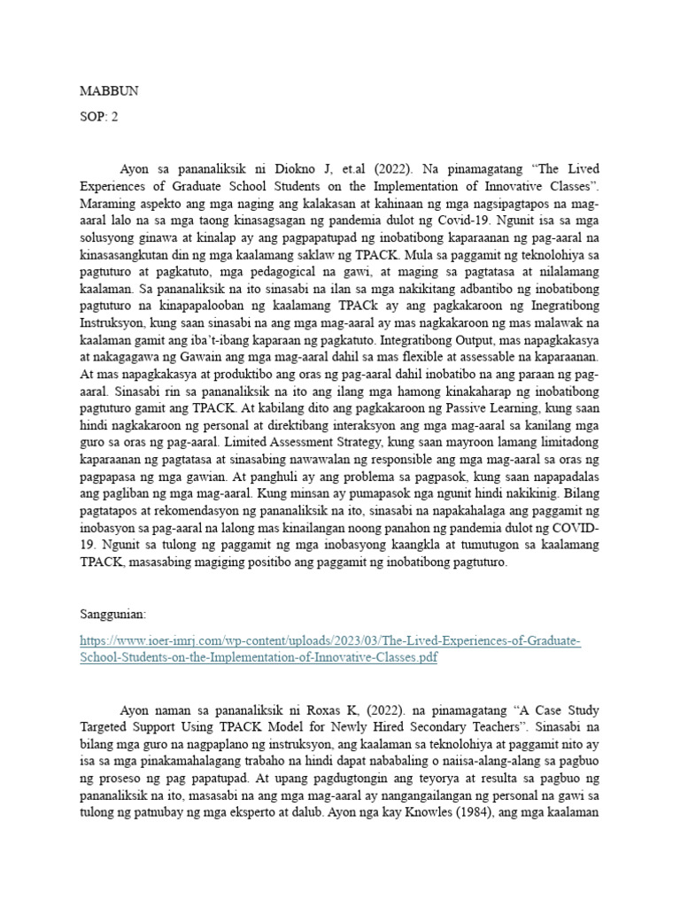 Tpack Thesis RRL | PDF