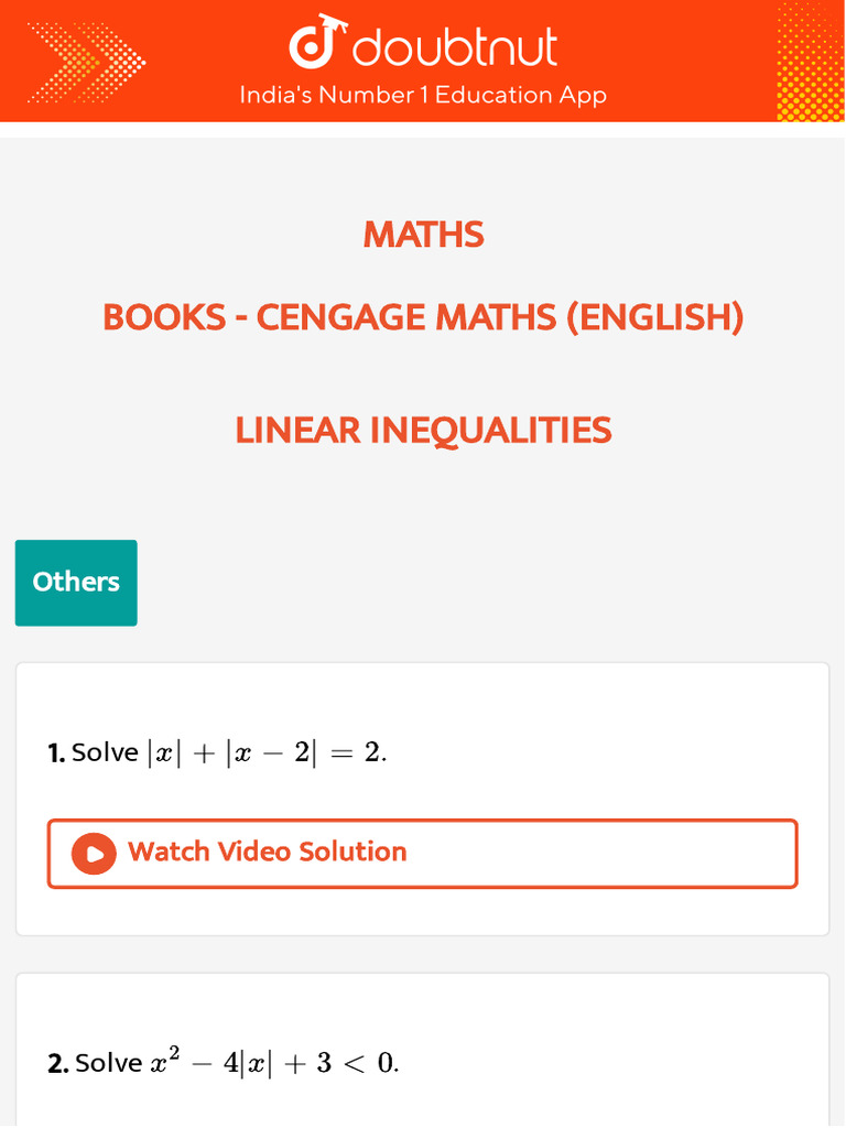 754 Books Doubtnut Question Bank | PDF | Inequality (Mathematics ...