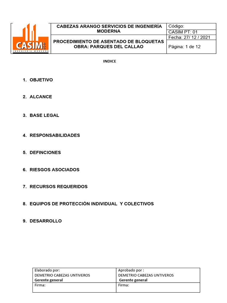 PT Asentado de Bloquetas | Descargar gratis PDF | Cemento | Materiales ...