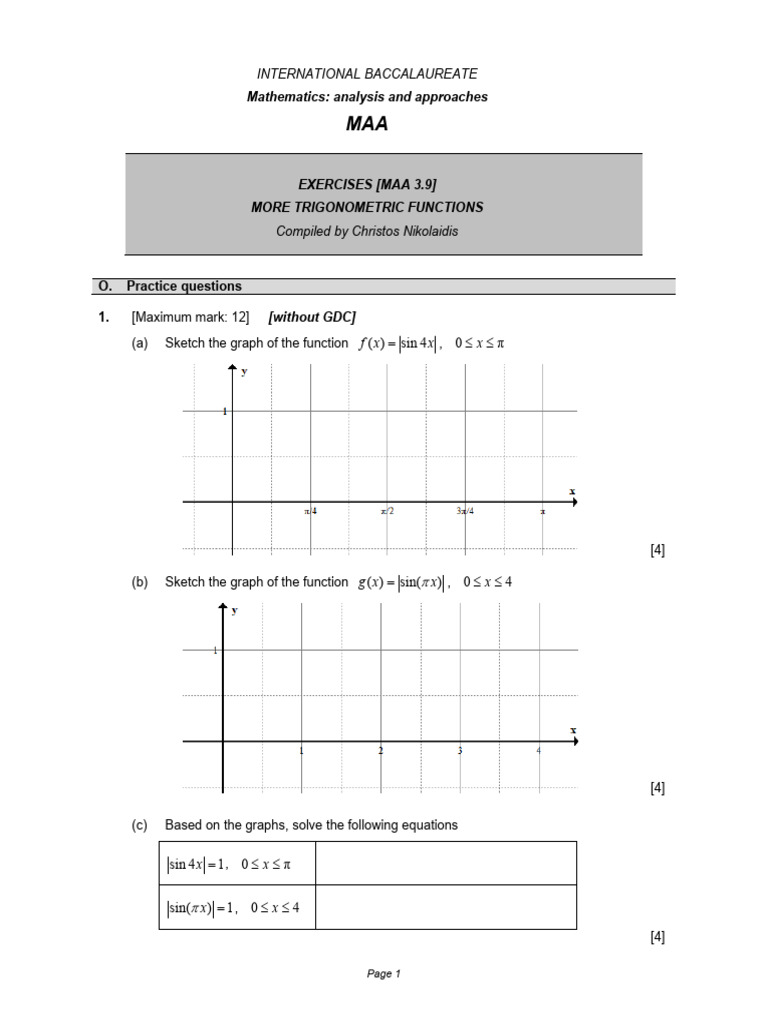 Trig, Geometry and Complex Numbers | PDF | Trigonometric Functions | Function (Mathematics)