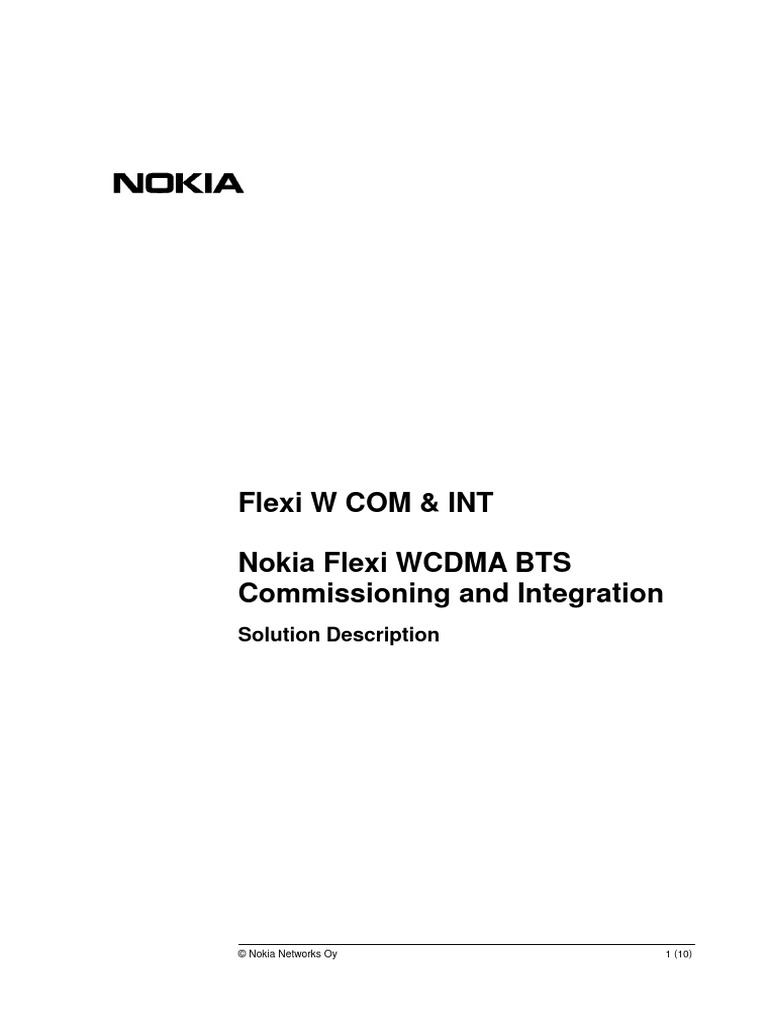 00 - 3G Flexi WCDMA BTS COM&INT Service Description | PDF ...