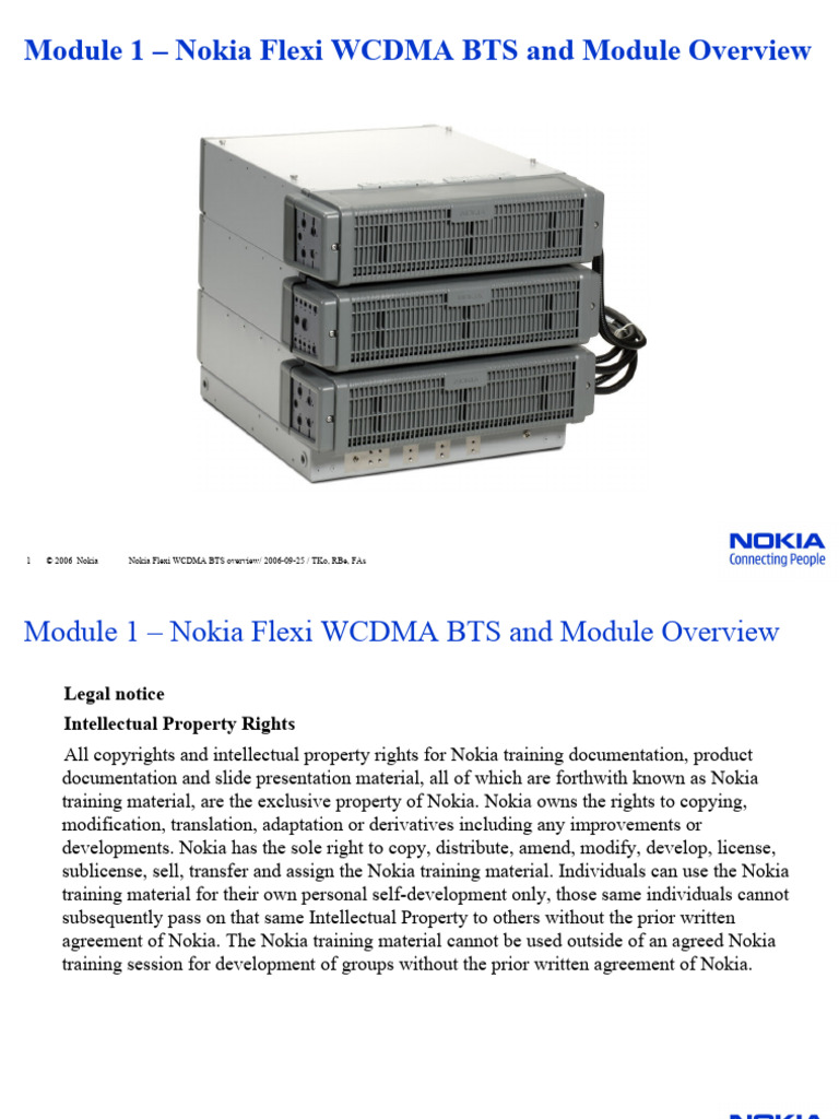 10- Nokia Flexi WCDMA BTS and Module Overview_mod | PDF | Physical Layer Protocols ...
