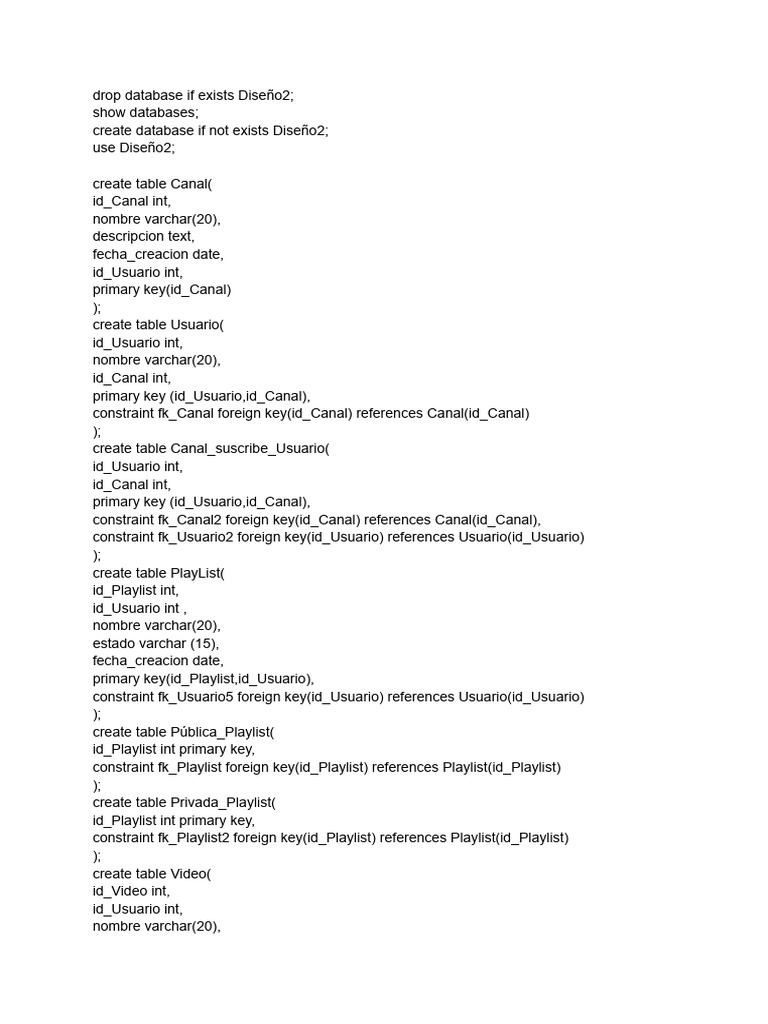 Examen_MYSQL.Diseño2 | PDF | Bases de datos | Software de gestión de datos Examen_MYSQL.Diseño2 | PDF | Bases de datos | Software de gestión de datos