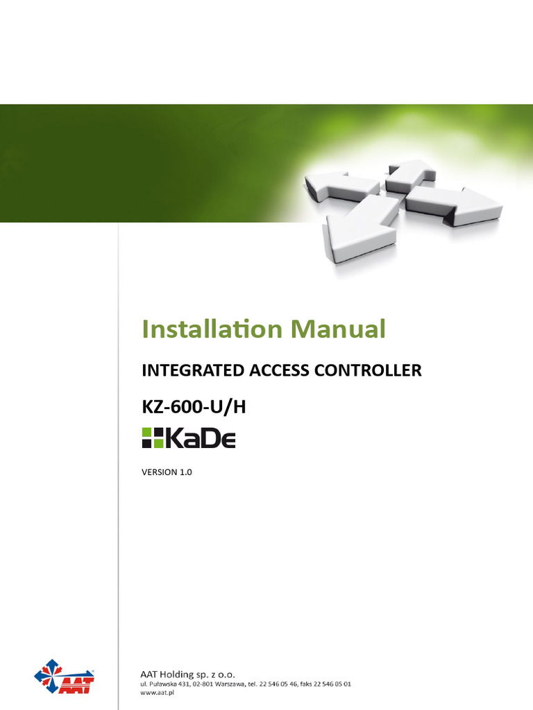 Instalallation Manual - Controller KZ-600 - U-H | PDF | Personal ...