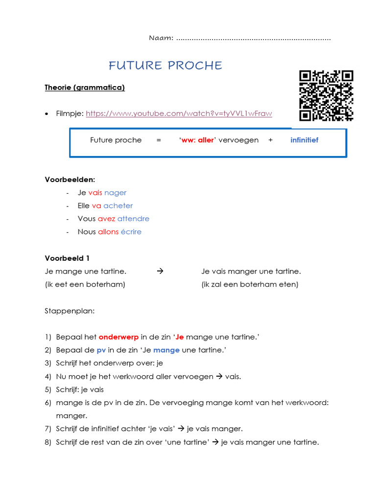 GR-Futur Proche | PDF