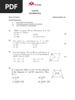 JMO 2023 (7, 8) Question Paper | PDF | Triangle | Circle