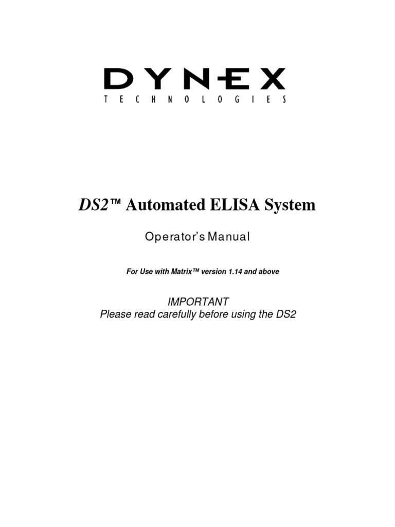 DS2 Operators Manual | PDF | Elisa | Icon (Computing)