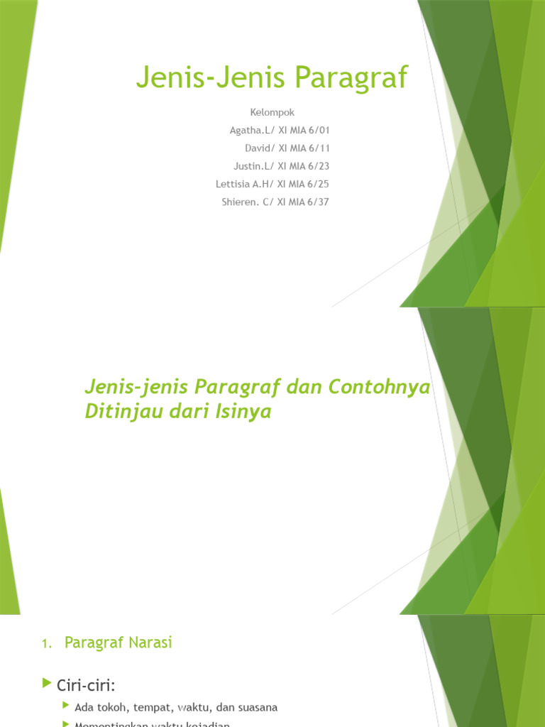 Jenis-Jenis Paragraf Kel 6 | PDF