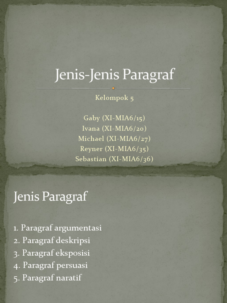 Jenis-Jenis Paragraf | PDF