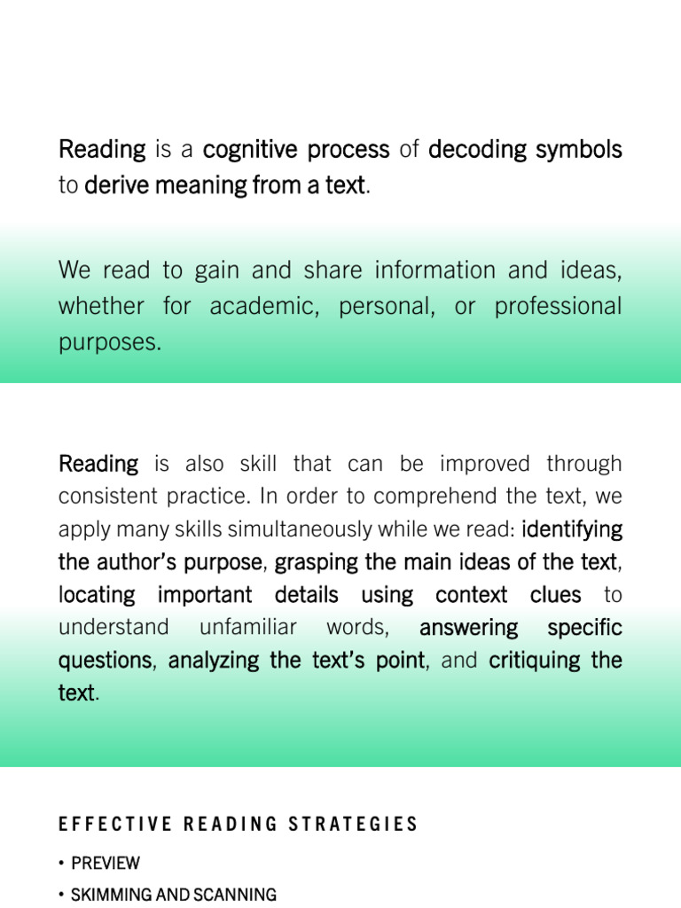 Readingandwriting Lesson 1 | PDF | Speed Reading | Cognitive Science