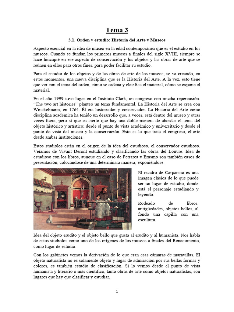 Tema 3 | PDF | Museo | Vanguardia