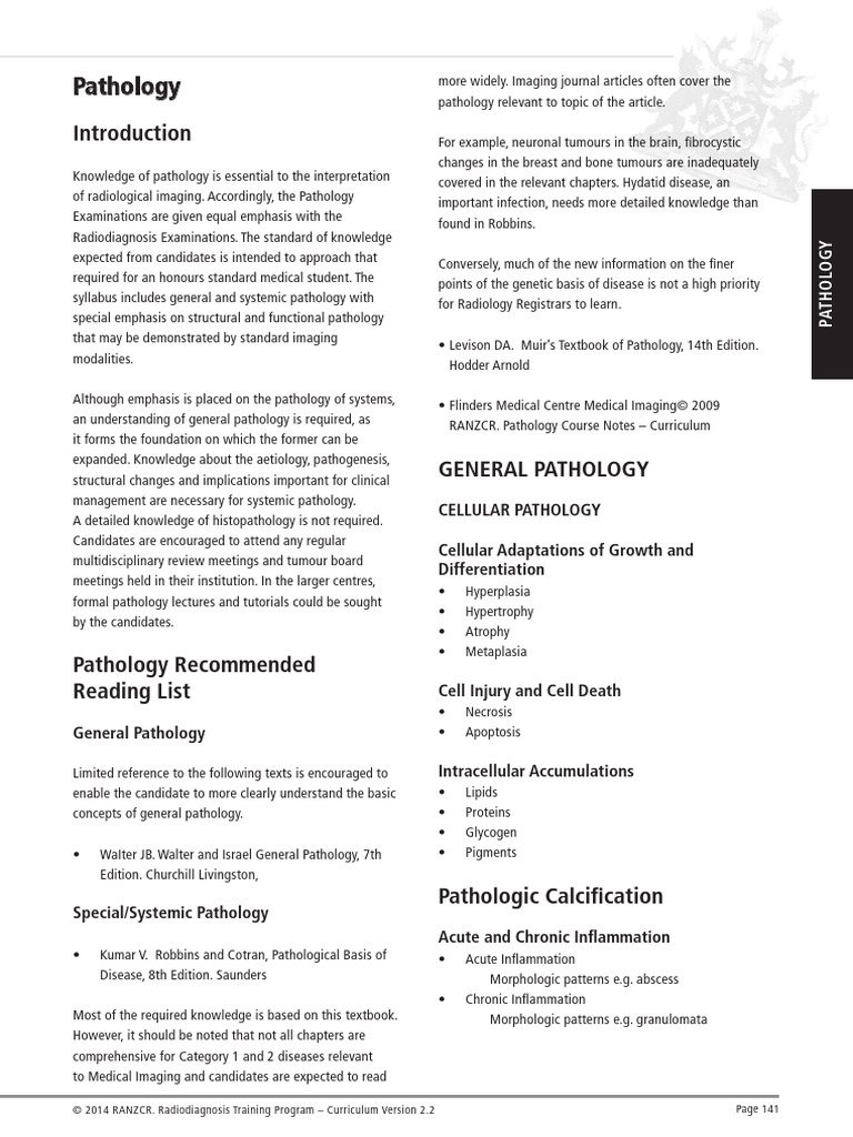Syllabus Pathology Old - Rad Curr v2.2 2014 - 12 Pathology Syllabus ...