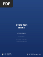 Grade 12 Human Reproduction Test | PDF