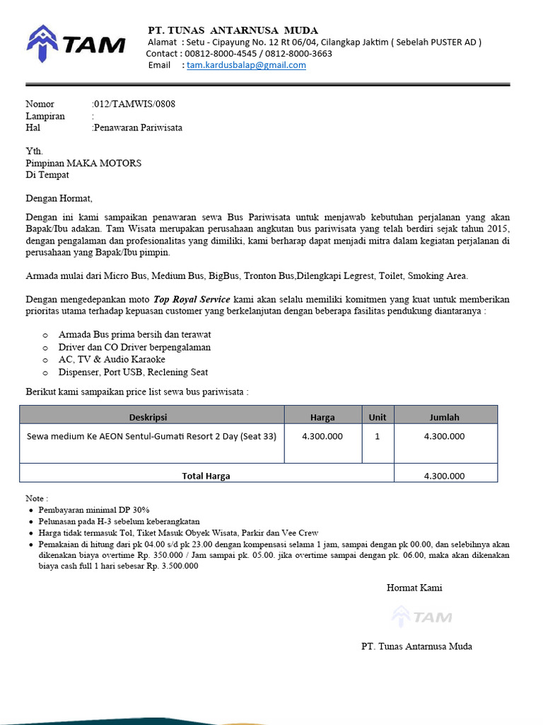 2.surat Penawaran Maka Motors | PDF