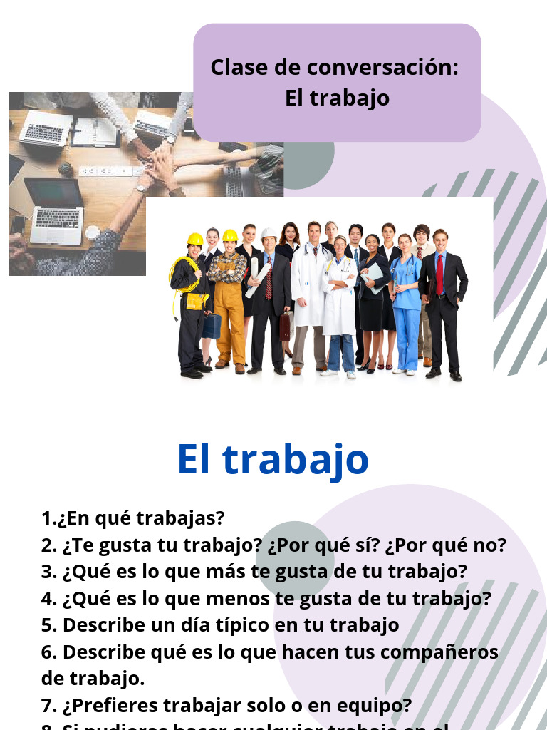 Conversación sobre el trabajo y preferencias | PDF