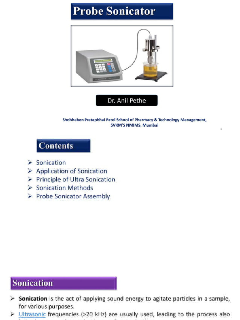 Ultrasonicator 2 | PDF